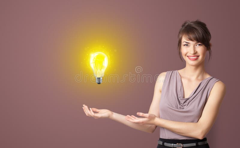 Person Presenting New Idea Concept Stock Photo - Image of blue ...