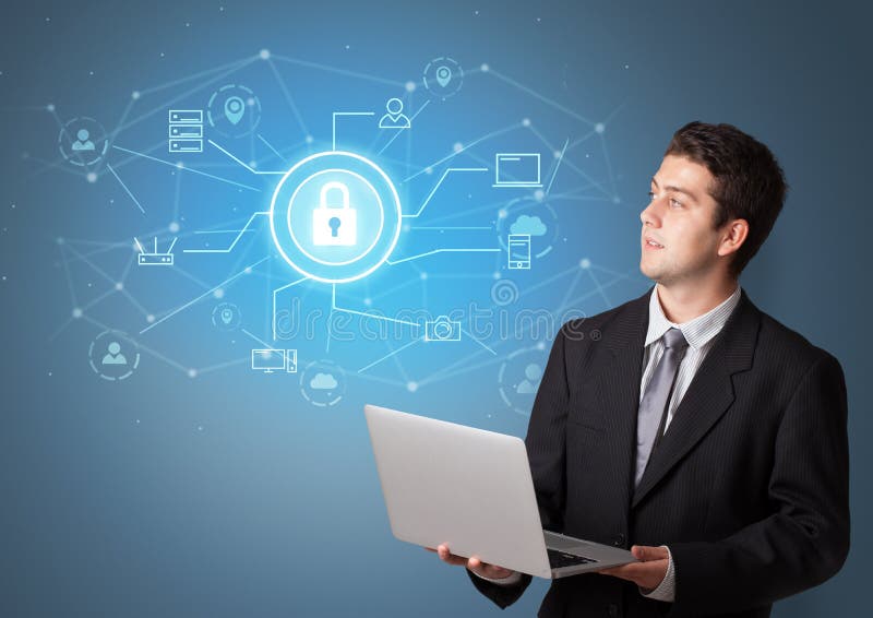 Person Presenting Office Cloud Technology Concept Stock Photo - Image ...