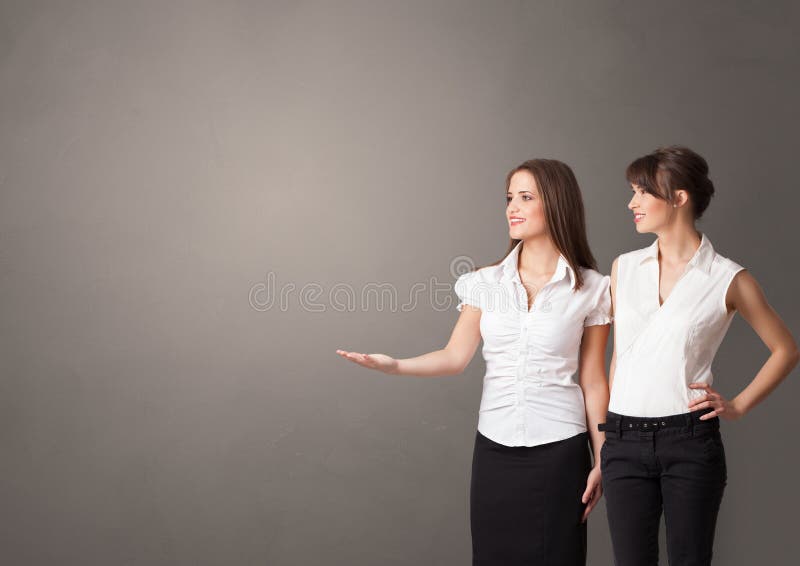 Person Presenting Something with Empty Space Stock Image - Image of ...
