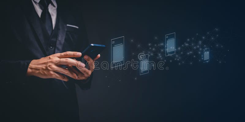 Person Presenting a Virtual Projection of Stock Image - Image of legal ...