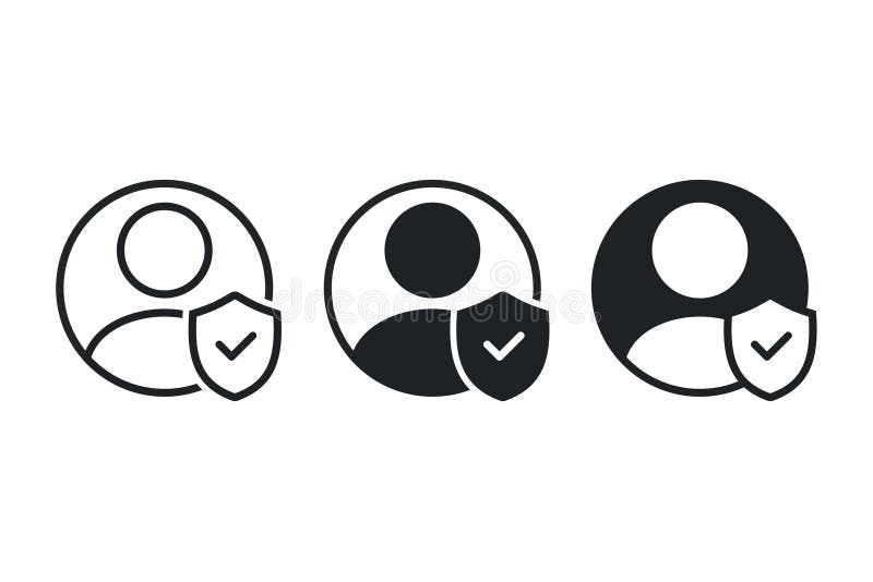 Person Profile with Shield. Illustration Vector Stock Vector ...