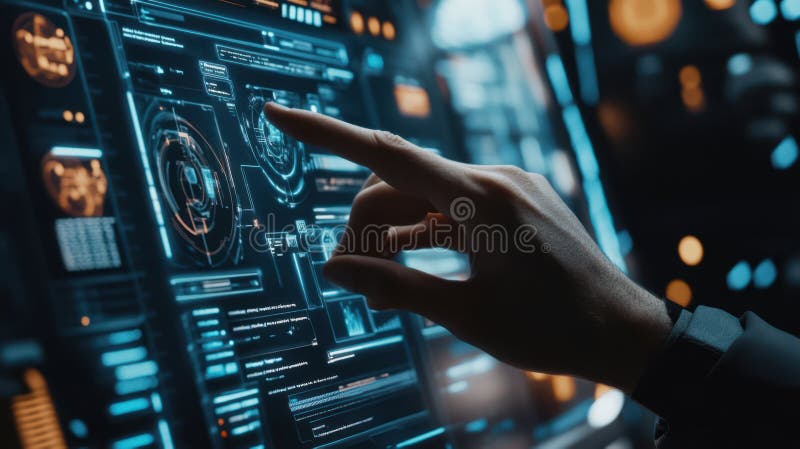 Person Programming an Advanced AI System with a Computer Interface ...