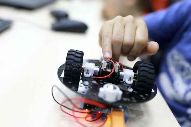 Person programming robot stock photo. Image of leisure - 116749796