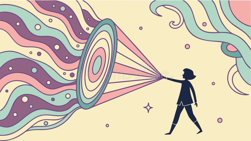 Person Projecting Abstract Energy Light Vector, Vector Design ...