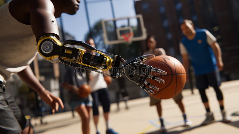 Person with a Prosthetic Leg Playing Basketball Stock Photo - Image of ...
