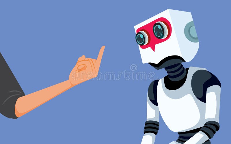 Robot Disapproving Stock Illustrations – 1 Robot Disapproving Stock ...