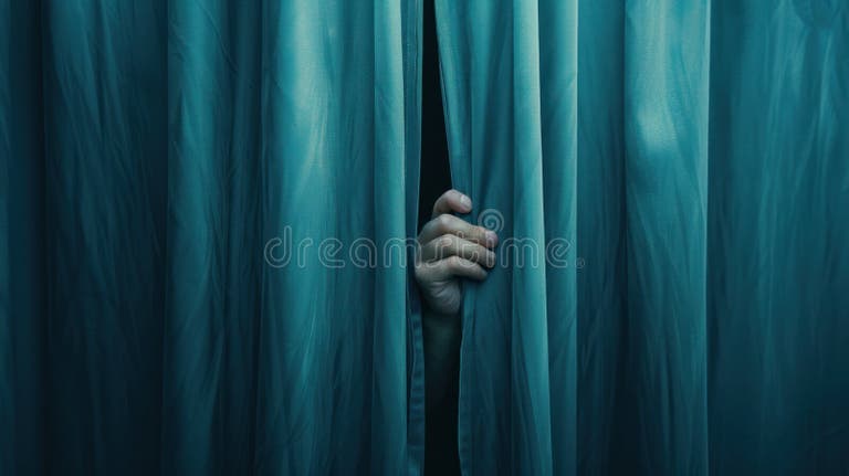 A Person Pulling Back a Curtain To Reveal a Concealed Plot ...