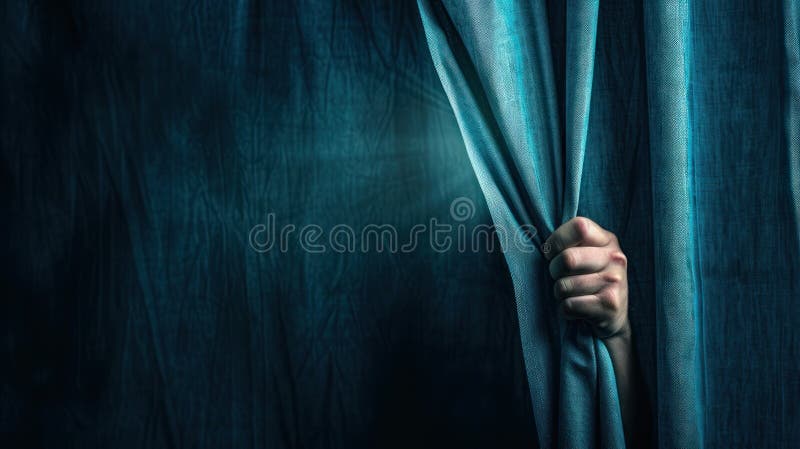A Person Pulling Back a Curtain To Reveal a Concealed Plot ...