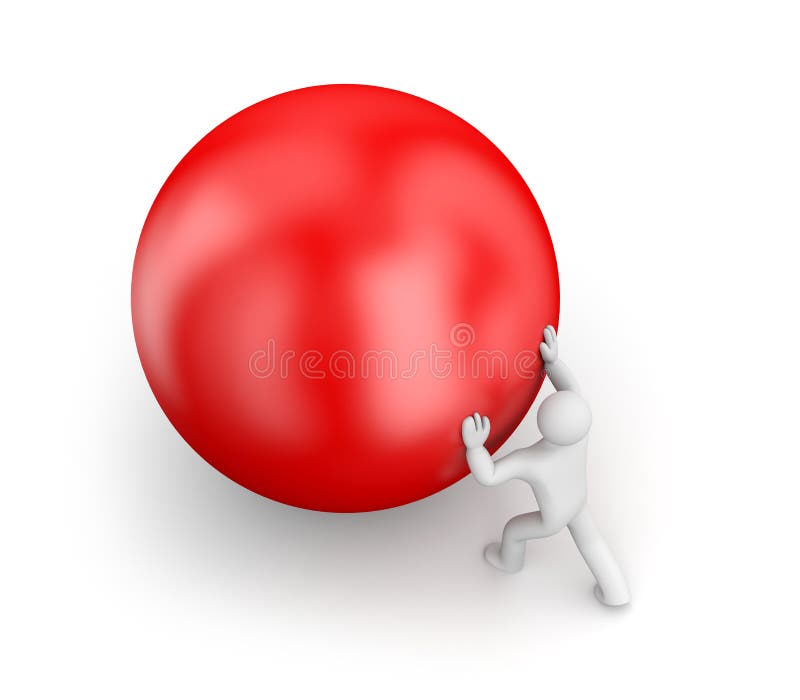 Person Push Ball Stock Illustrations – 377 Person Push Ball Stock ...