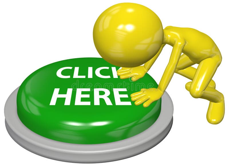 Person Push CLICK HERE Website Link Button Stock Illustration ...