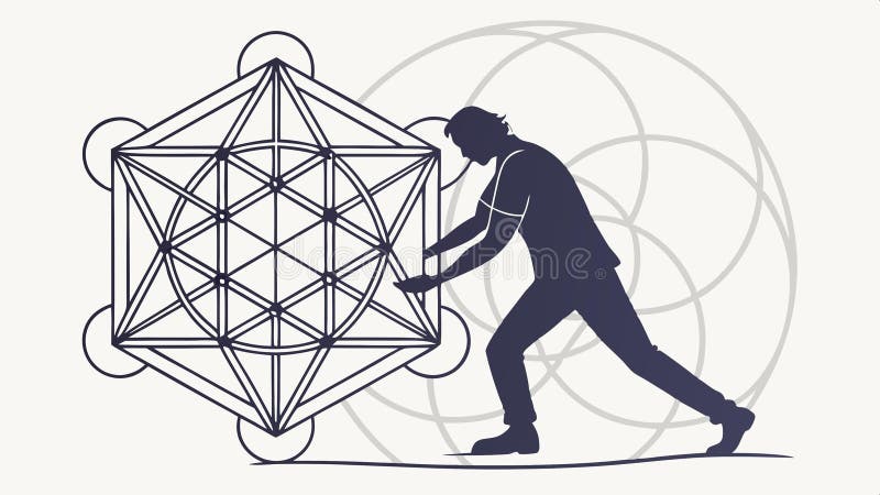 Person Pushing Geometric Shape, Geometric Art, Abstract Shapes, Pushing ...