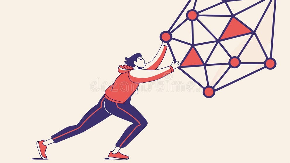 Pushing Geometric Structure Stock Illustrations – 116 Pushing Geometric ...