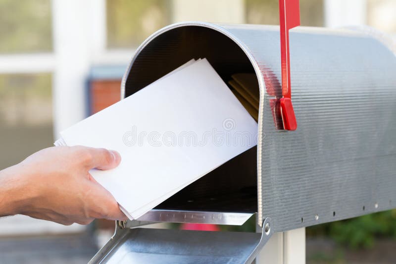 Person Putting Letters in Mailbox Stock Photo - Image of personal ...