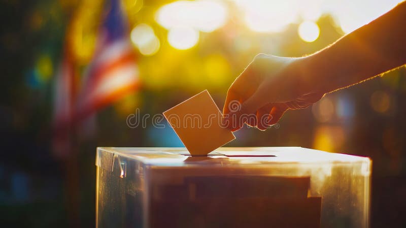Person Putting Voting Card Cardboard Box Stock Photos - Free & Royalty ...