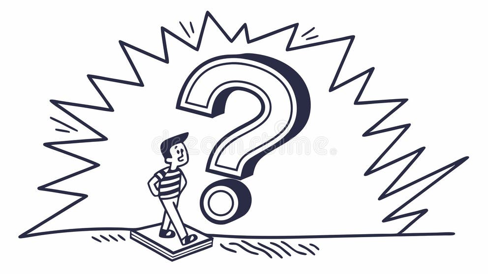 Person with Question Mark Thought Bubble, Vector Design Generative AI ...