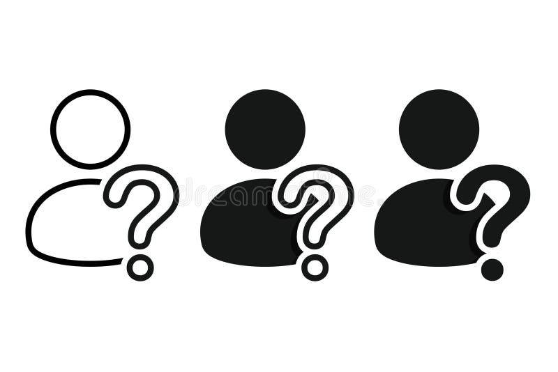 Person with Question Mark. Unknown, Suspect People. Vector Illustration ...