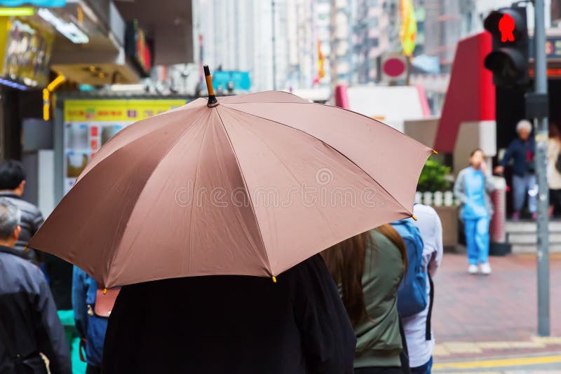 Person with Rain Umbrella in the City Stock Photo - Image of weather ...