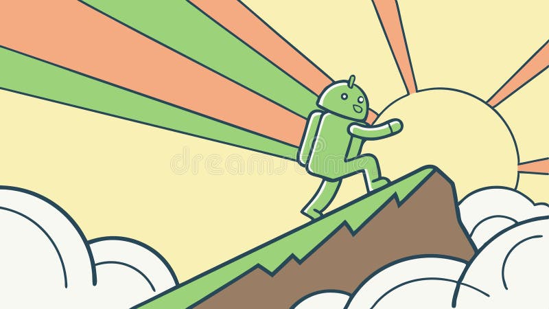Person Reaching Summit of Mountain Vector Illustration, Vector Design ...