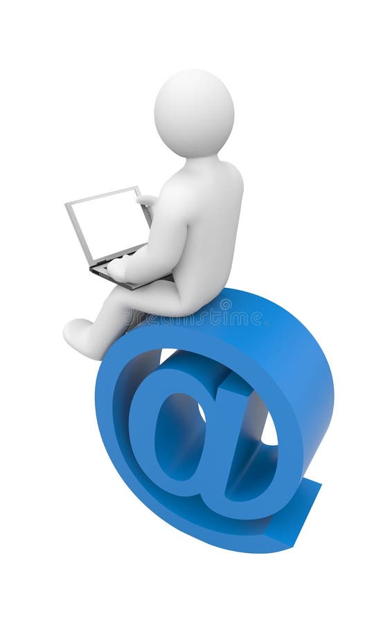 Person read emails stock illustration. Illustration of mail - 15375404