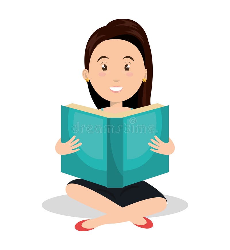 Person reading design stock illustration. Illustration of symbol - 71776093