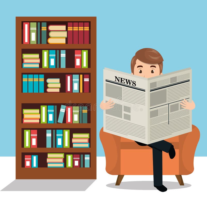 Person reading design stock illustration. Illustration of reading ...