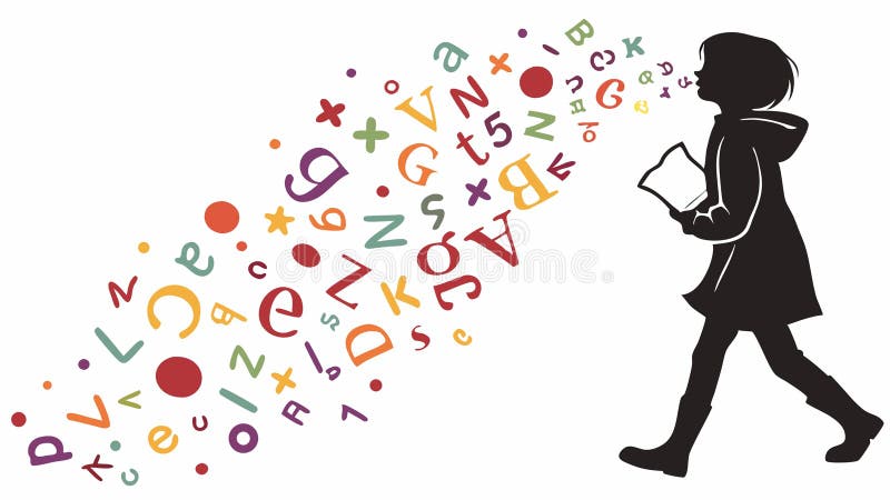 Person Reading Letters Abstract, Vector Design Generative AI Stock ...