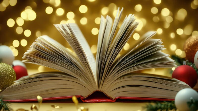 A Person Reading from an Open Book Sitting on a Table Stock Video ...