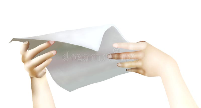 A Person Reading a Paper in Hand Stock Photo - Image of office, drawn ...