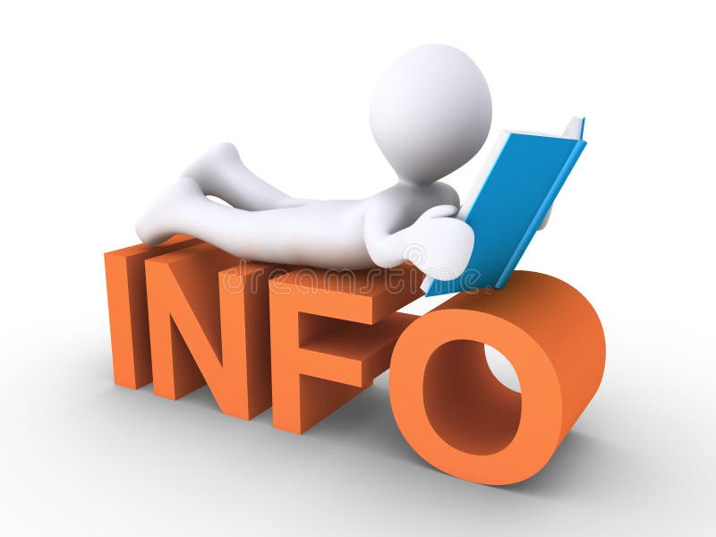 Person Receiving Information by a Book Stock Illustration ...