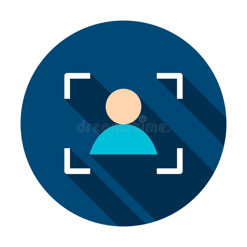 Person Recognition Circle Icon Stock Vector - Illustration of business ...