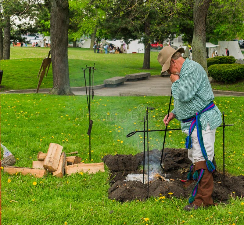 A Person Reenacting a Civil War Era Blacksmith Editorial Photo - Image ...