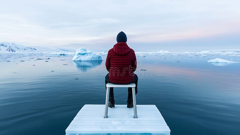 Person Reflecting Serene Icy Landscape Stock Photos - Free & Royalty ...
