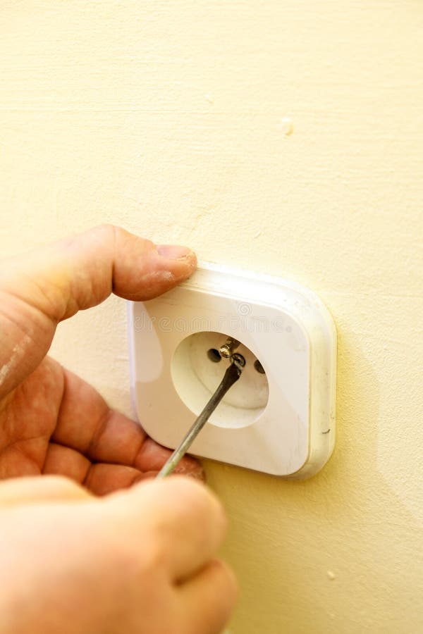 Hand Removing Plug From Outlet Stock Photo - Image of green, connect ...