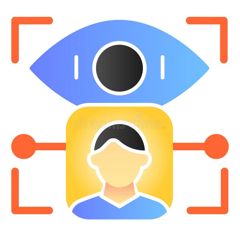 Person Retina Recognition Flat Icon. User Eye Identification Color ... Person Retina Recognition Flat Icon. User Eye Identification Color ...