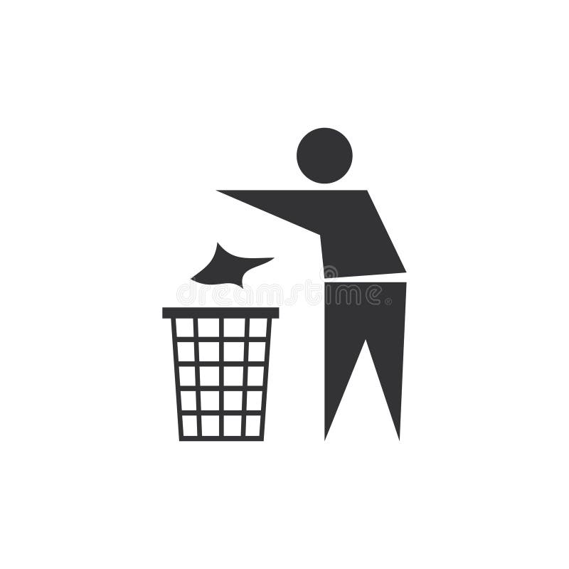 Person Rubbish Icon. Recycling Trash Vector Stock Vector - Illustration ...