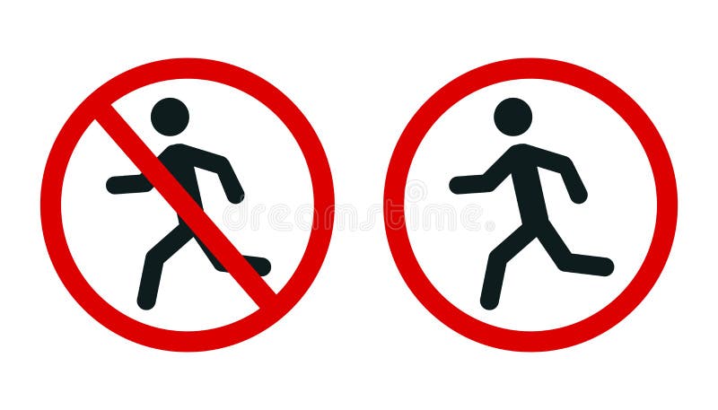 Person Run Stop Warning Signs - Vector 库存例证 - 插画 包括有 移动, 信息: 166207154