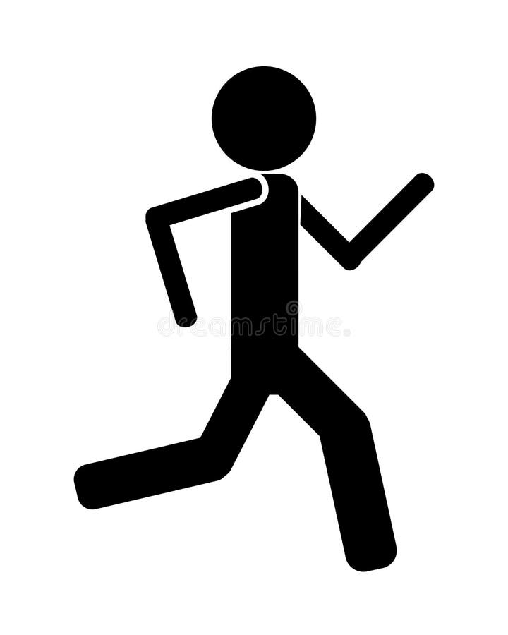 Person running icon avatar stock illustration. Illustration of runner ...