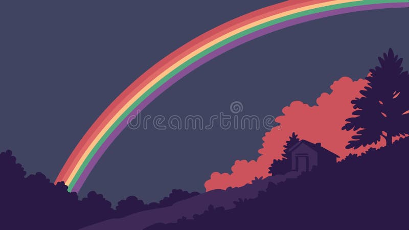 Person Running Over Rainbow, Vibrant Journey and Progress Concept ...