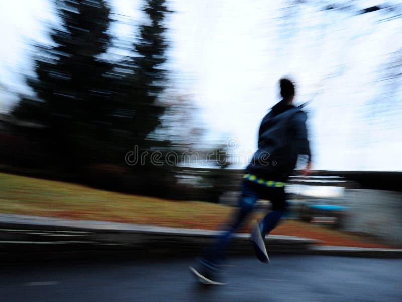 Person Running, Symbol for Escape and Getting Out Stock Image - Image ...