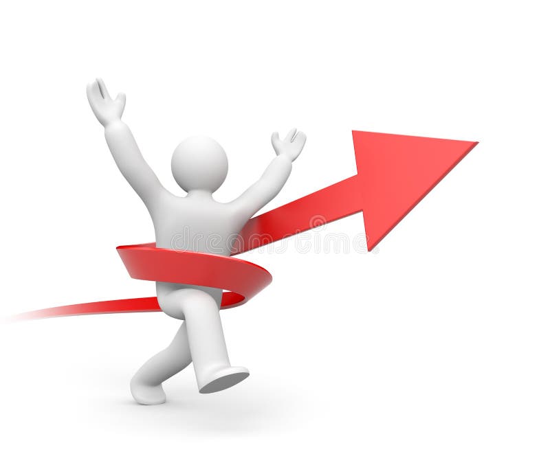 Success. Person and Check Symbol. Stock Illustration - Illustration of ...