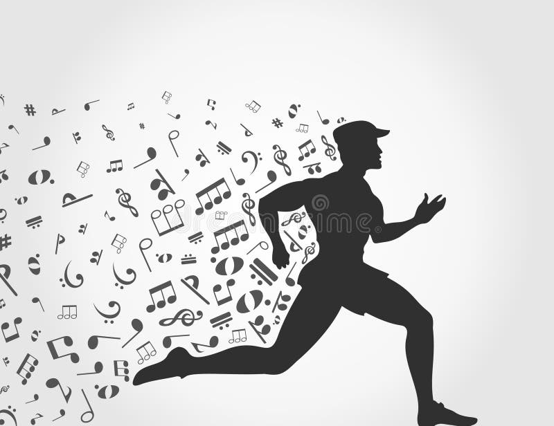 Music run stock vector. Illustration of drawing, note - 30202364