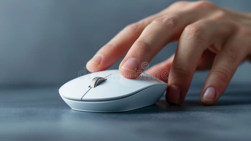 A Person& X27;s Hand on a Computer Mouse with the Pointer in Their ...