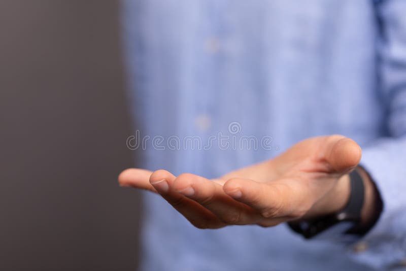 Person S Hand Held Open in the Air Stock Photo - Image of white ...