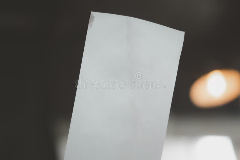 Person`s Hand Holding Empty Paper Bill Stock Image - Image of expense ...