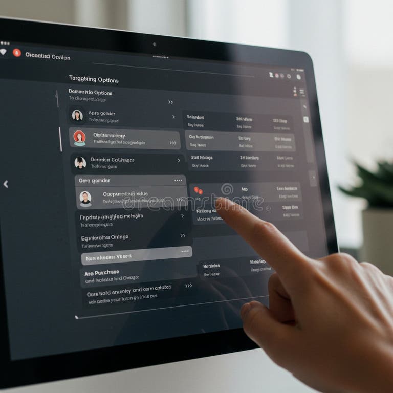 Targeting Options Interface Stock Illustrations – 35 Targeting Options ...