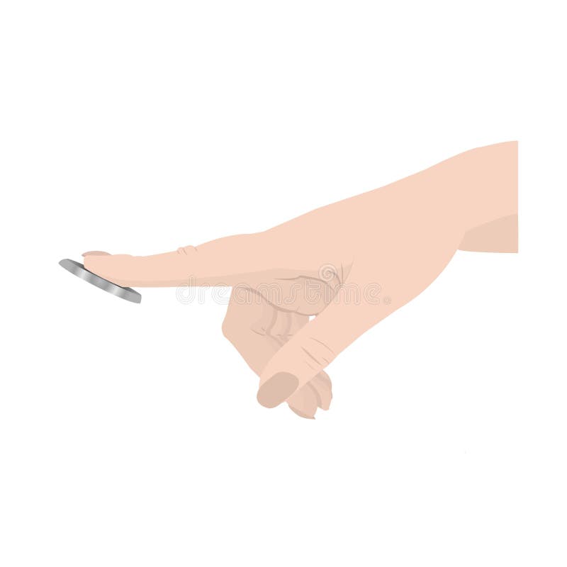 Hand presses alarm button stock vector. Illustration of face - 63863635