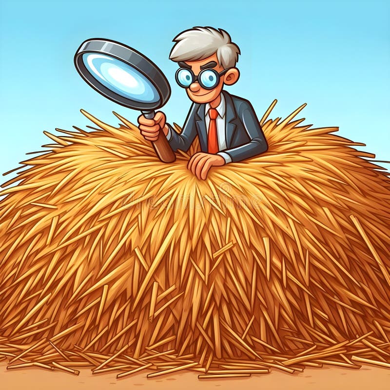 Concept: "Needle in a Haystack" Stock Illustration - Illustration of ...