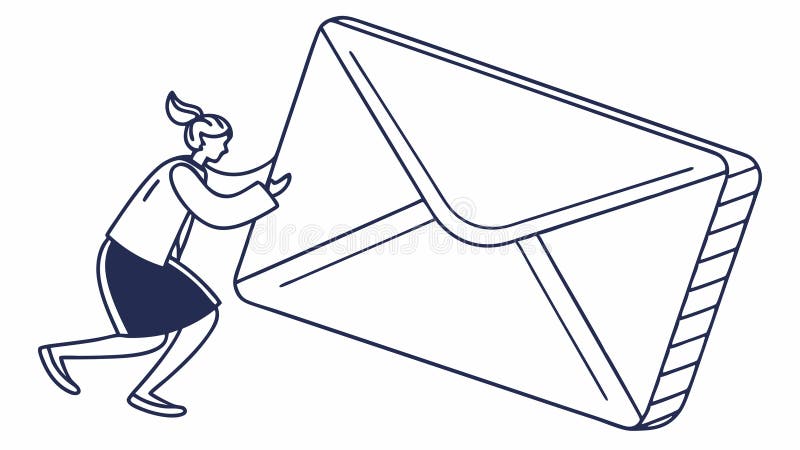 Person Sending Mail, Communication and Delivery, Vector Design Generative AI Stock Vector ...