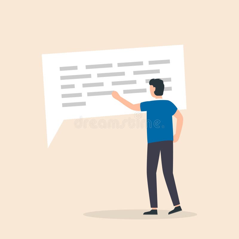 Person Sending Messages. Concept of Chatting, Online Messaging ...