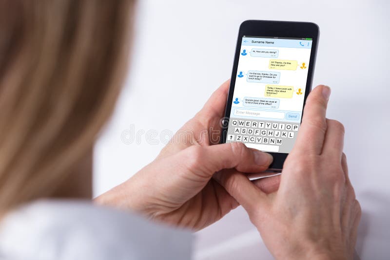 You Got A Message On Smartphone Screen Concept Stock Image - Image of ...